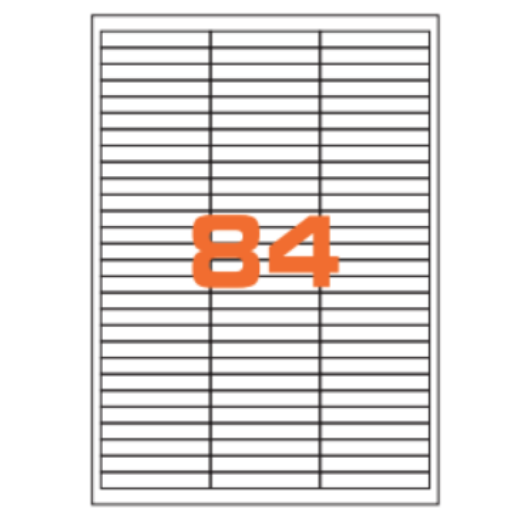 Etichette in fogli A4 formato 67x10 con margini