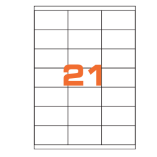 Etichette in fogli A4 formato 70x40 con margini